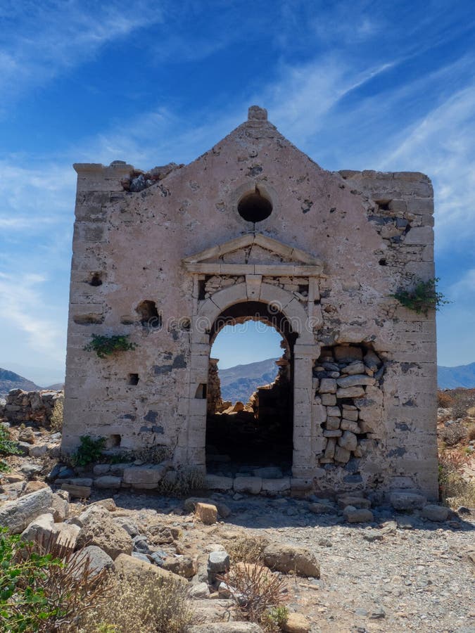 Old Fort Building Near Rethymnon, Greece Stock Photo - Image of ...