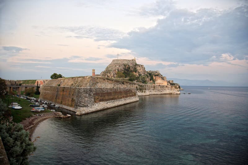 Old fort in corfu stock photo. Image of temple, beautiful - 27823326