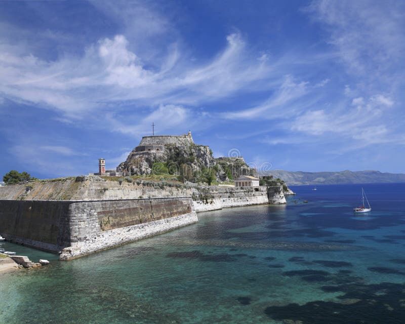 The Old Fort in Corfu, Greece Stock Photo - Image of architecture ...