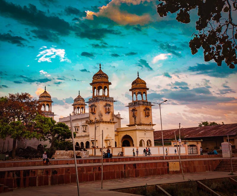An Old Fort in India with Beautiful Sky Stock Image - Image of clouds ...