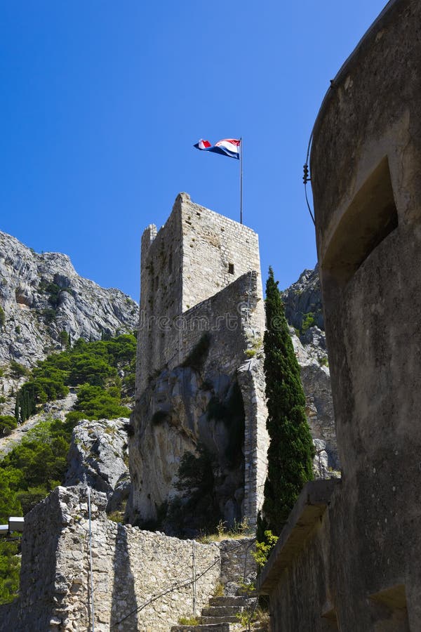Old fort in Omis stock photo. Image of castle, exterior - 24584578