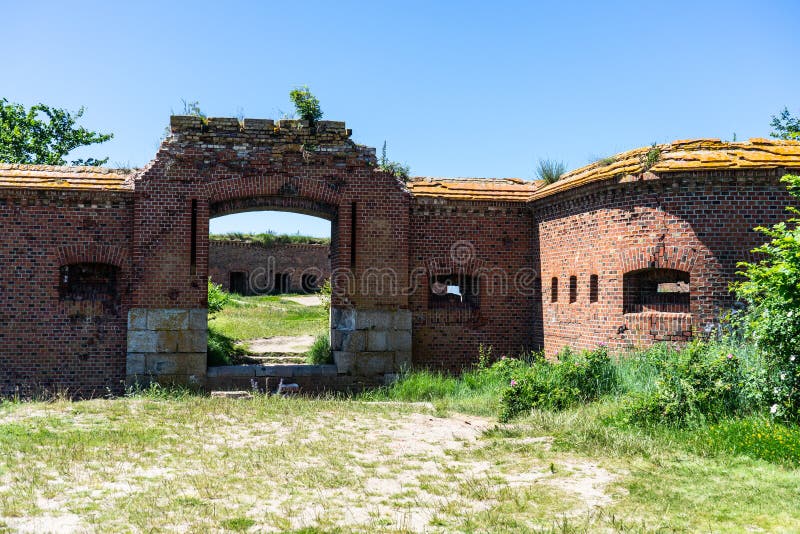 The Old Fort. an Old Red Brick Military Fort. an Old Military ...