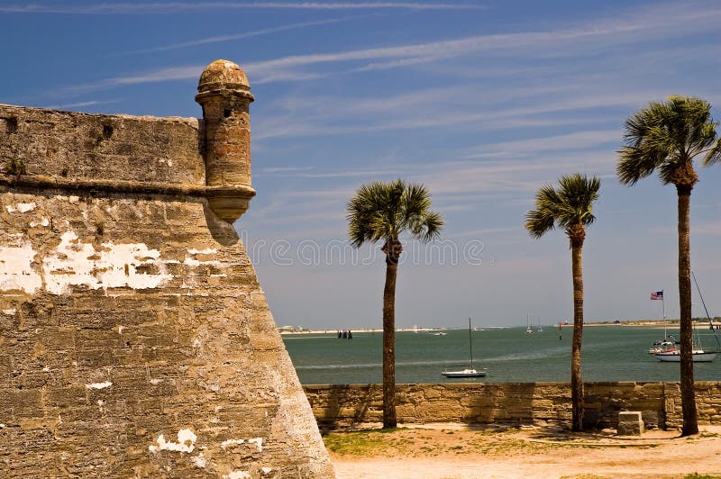 Old fort wall and turret stock image. Image of fort, fortified - 2278433