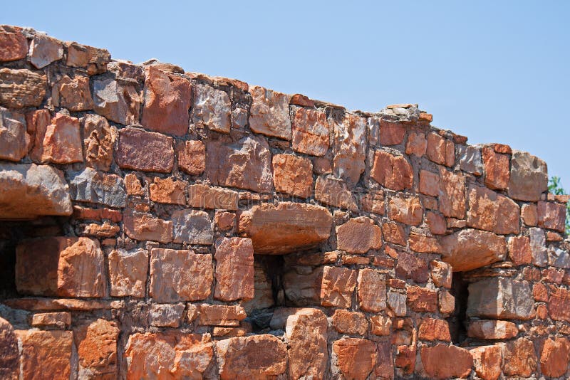 FORT WALL BUILT WITH STONE BLOCKS Stock Photo - Image of schanskop ...