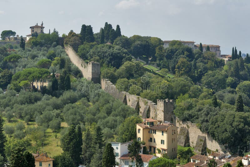 Old Fortification Walls of Florence Stock Image - Image of nature ...
