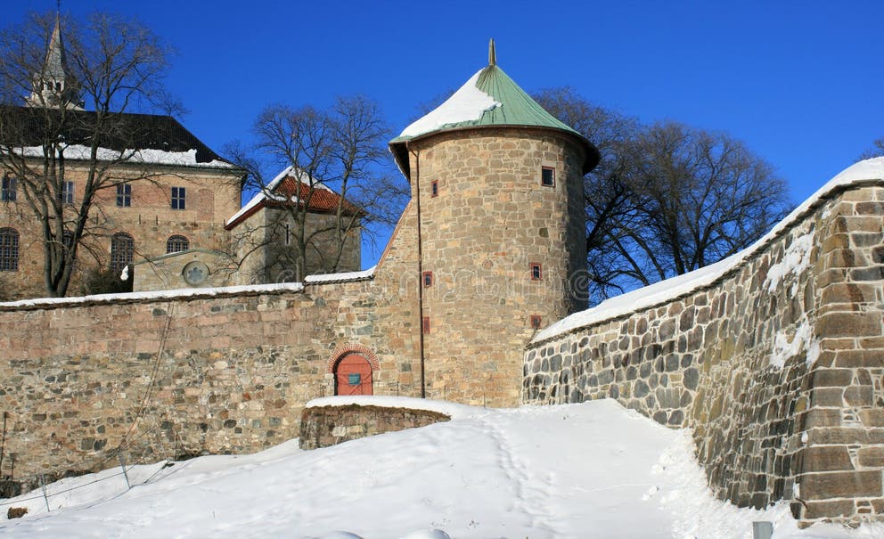 Old fortress stock image. Image of skyblue, winter, akershus - 13301753
