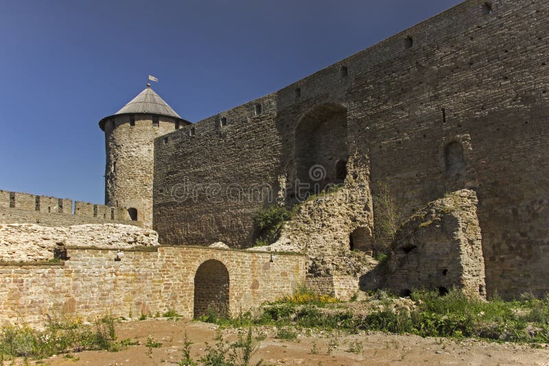Old fortress in the Europe stock photo. Image of ivangorod - 84527378