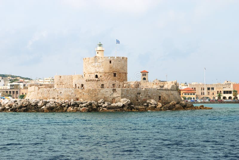 Old Fortress with Lighthouse Stock Image - Image of life, scene: 7388177
