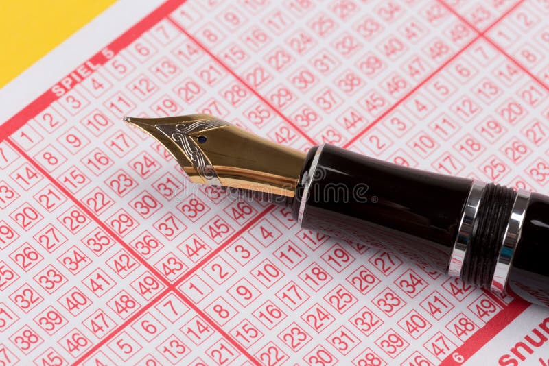 Old Fountain Pen Over Lottery Ticket Stock Image - Image of gamble ...