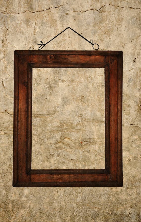 Two Old Wooden Picture Frame on the Burlap. Stock Photo - Image of ...