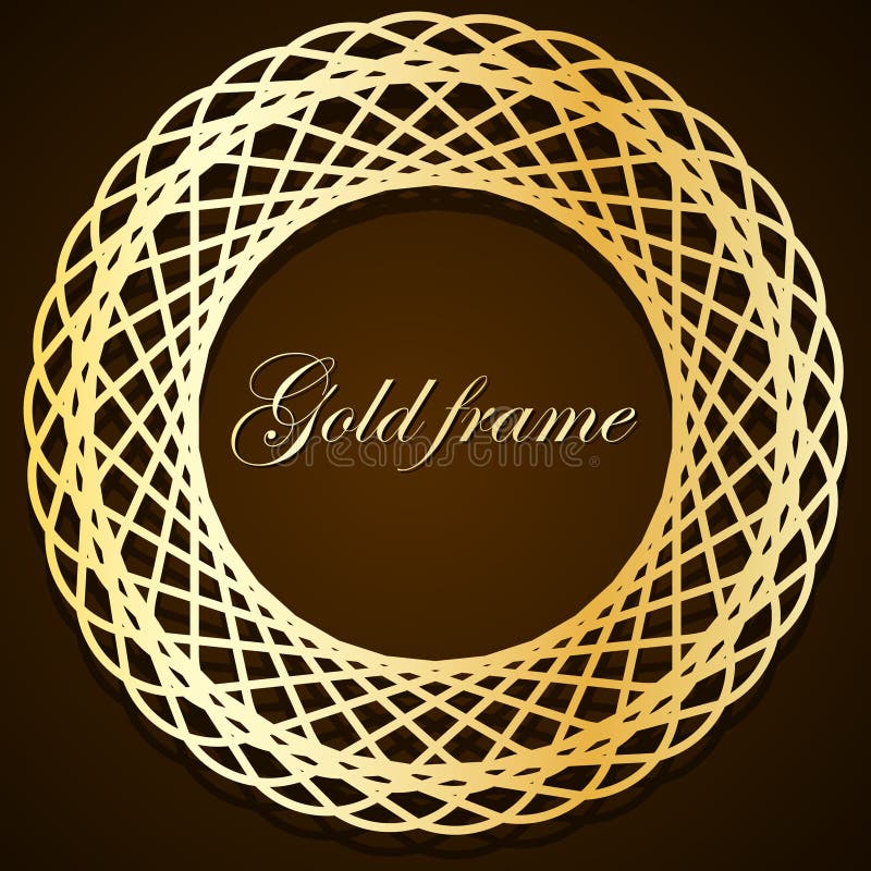 Old Frame. Geometric Ornament. the Circular Pattern Stock Vector ...