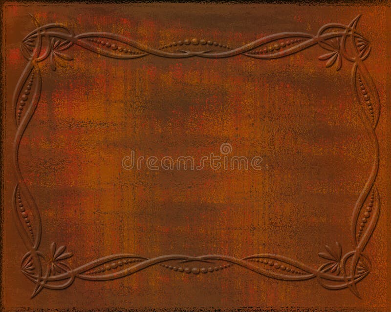 Old Frame with Rust Background Stock Illustration - Illustration of ...