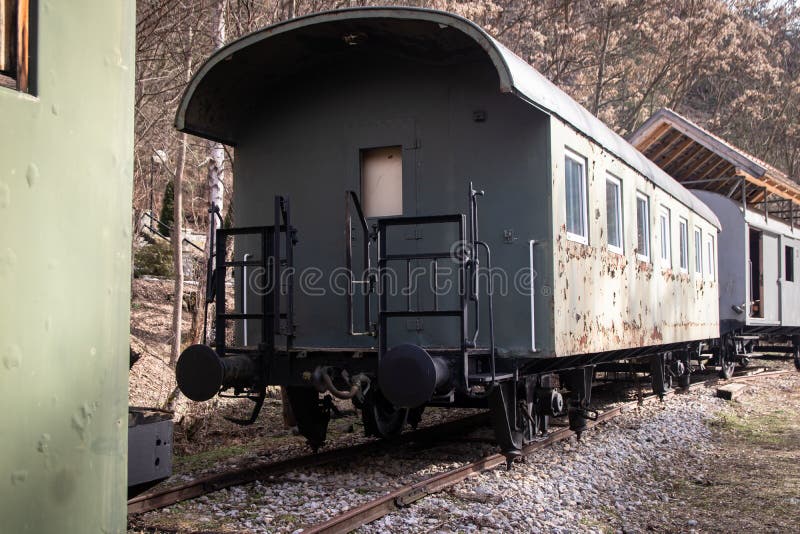 Old Freight Train Containers Stock Image - Image of equipment ...