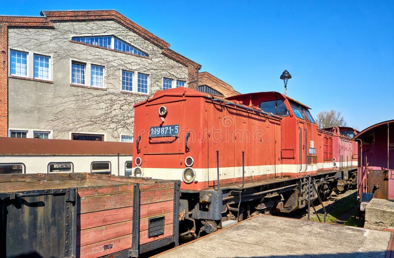 Old Freight Trains at a Freight Yard. Trains are in the Old Depot ...