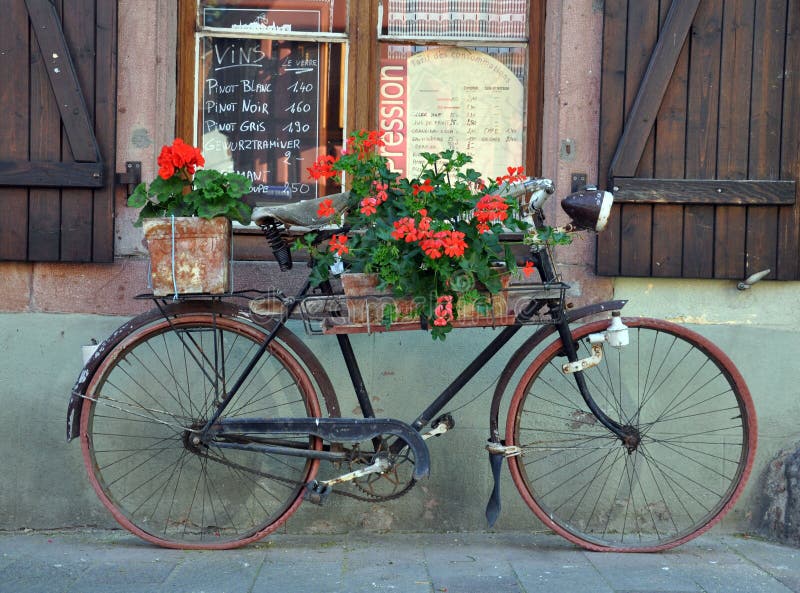 Old french bike stock photo. Image of beautiful, travel - 22363566