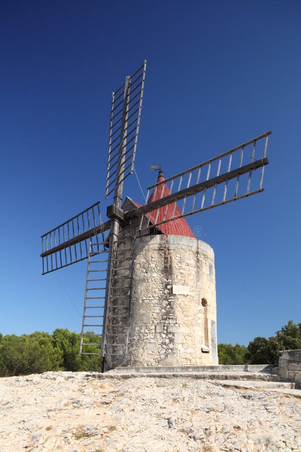 Old French windmill stock image. Image of landmark, sails - 10576797