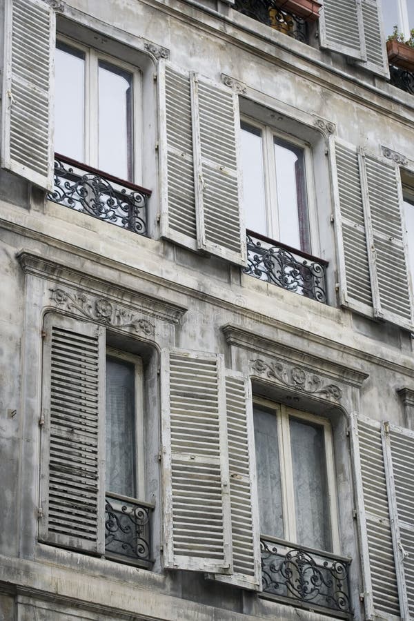 Old Style Apartment Building with Dormer Windows, Paris, France Stock ...