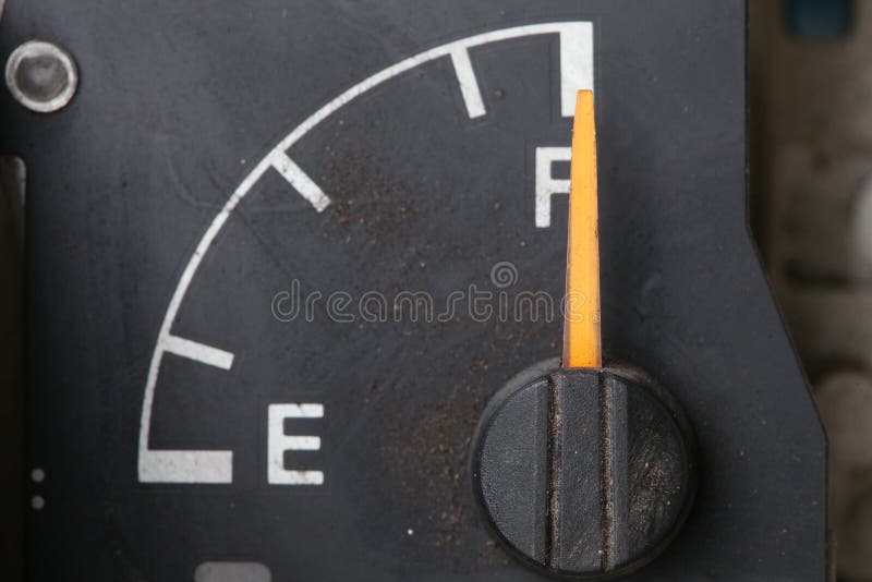 Old fuel gauge. stock image. Image of level, engine, black - 93216099