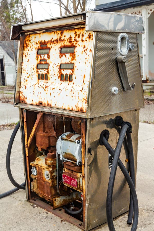 Old fuel pump. stock image. Image of rusted, vintage - 329477613