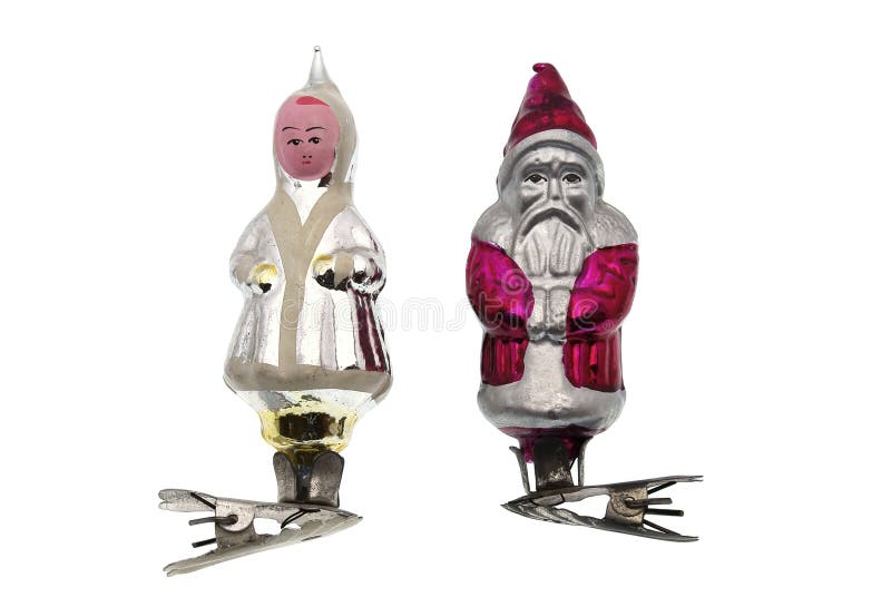 Old fur-tree toys on clips stock image. Image of holiday - 17338161