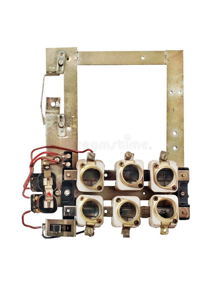Old fuse box stock photo. Image of destroyed, electricity - 27431710
