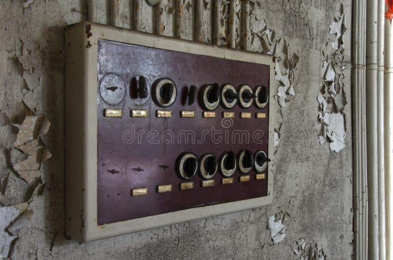 Old Fuse Box in an Abandoned Hall Stock Image - Image of rusty, machine ...
