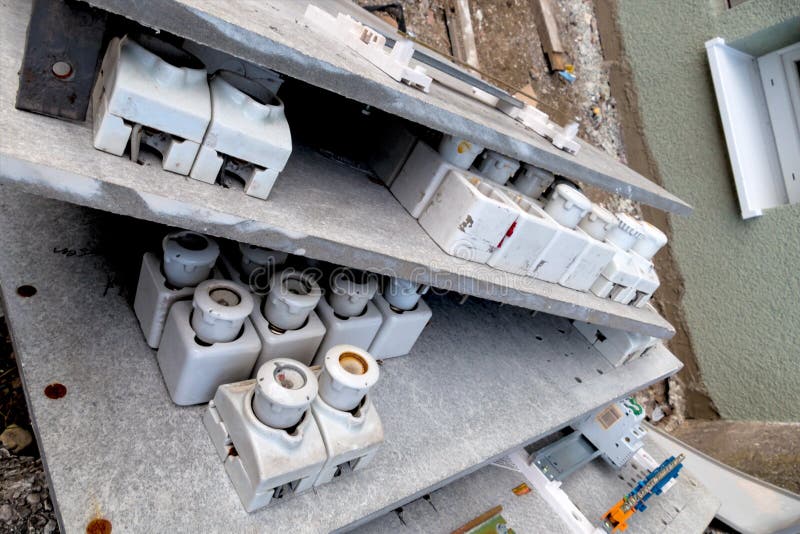 Old fuse boxes stock image. Image of power, electricity - 52486151