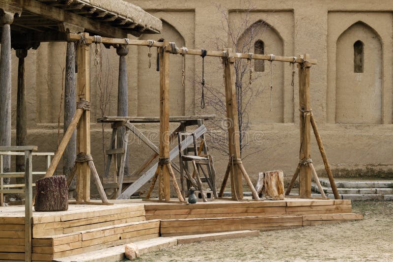 Gallows In An Old Western Town Stock Photo - Image of 1880s, sheriff ...