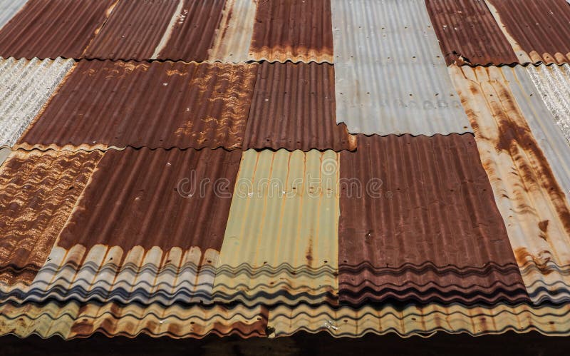 Old galvanized steel roof stock photo. Image of iron - 58666014