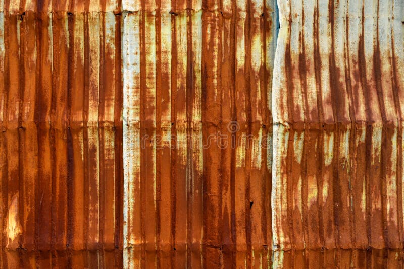 Old Galvanized Wall with Rust on it. Corrugated Zinc Siding Vintage ...