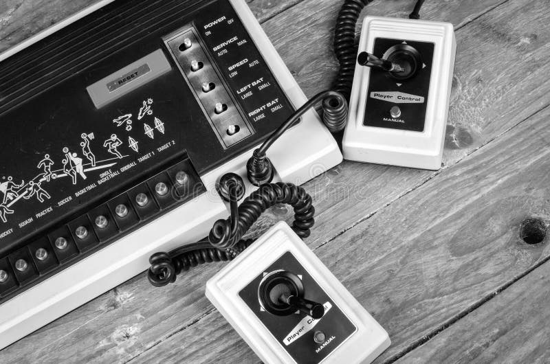 Old game console stock image. Image of monochrome, game - 54330623