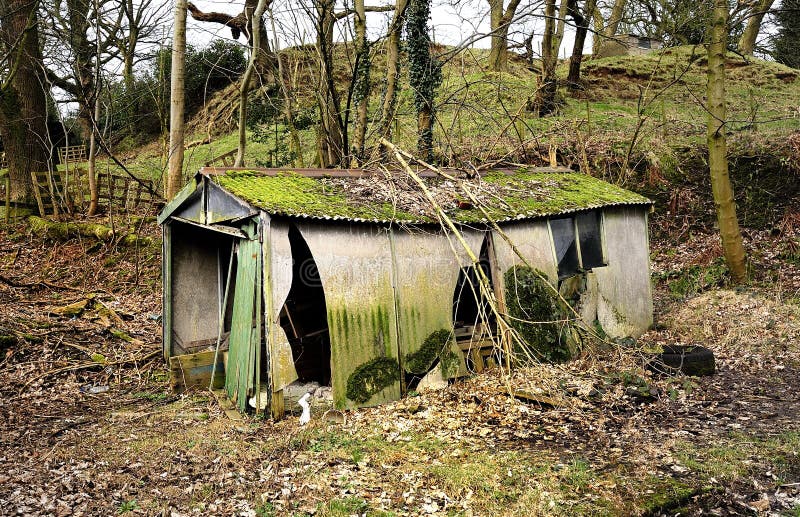 The Old Garage is Falling Down Stock Photo - Image of rundown, roof ...