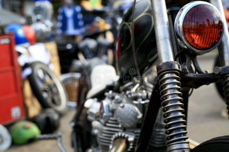 Old Garage for a Motorcycle Repair Stock Image - Image of retro, garage ...