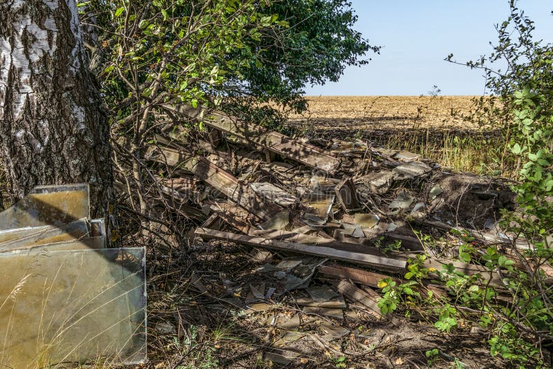 Old Garbage Dump in Nature. Pollution of the Environment. Stock Photo ...