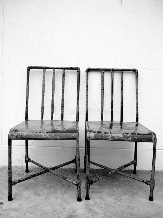 Old Garden Two Chairs Isolated Stock Image - Image of white, chair ...