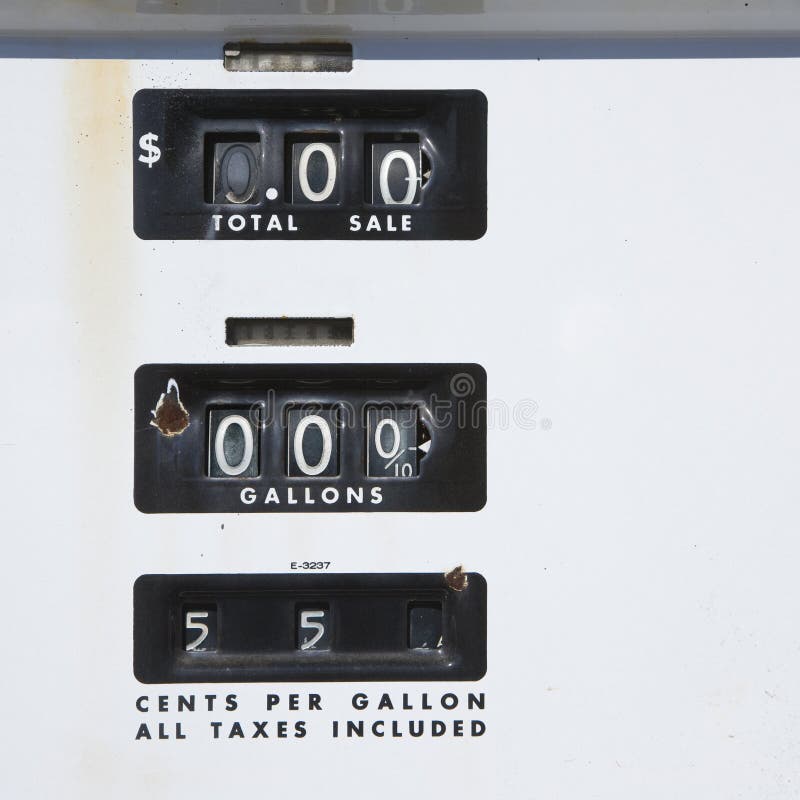 Old gas gauge. stock photo. Image of square, gasoline - 5537698