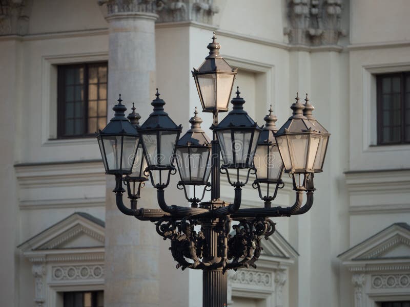 Old gas lantern stock photo. Image of detail, candelabra - 53674948