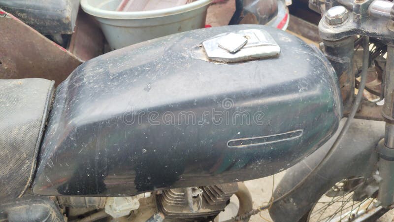 Old gas tank made of metal stock image. Image of engine - 267015755