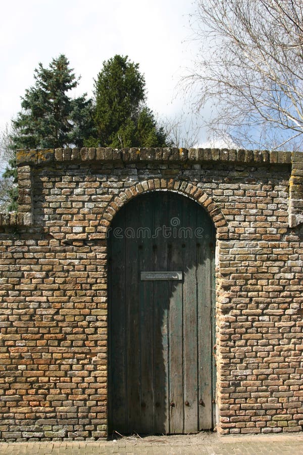 Old gate stock photo. Image of gate, quiet, brown, wall - 734488