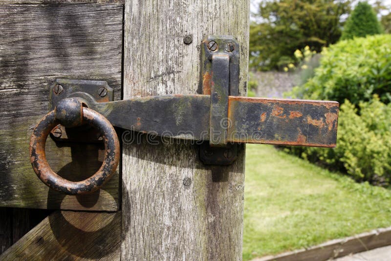 Rustic Garden Gate Latch stock image. Image of gate, rustic - 16701921