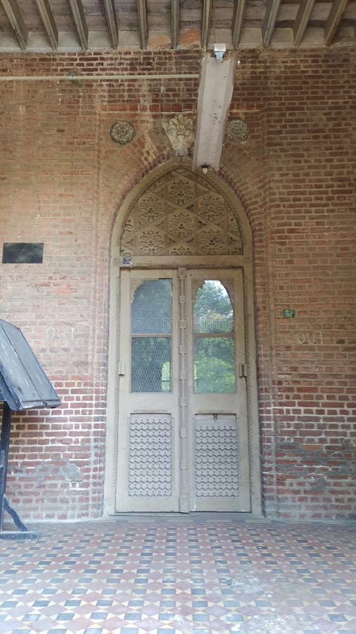 A Gate of Library in Tsinghua University Stock Image - Image of brick ...