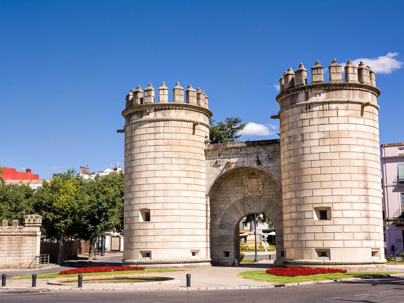 Old Gate of Palmas, Access To the City Bordering Badajoz (Spain Stock ...