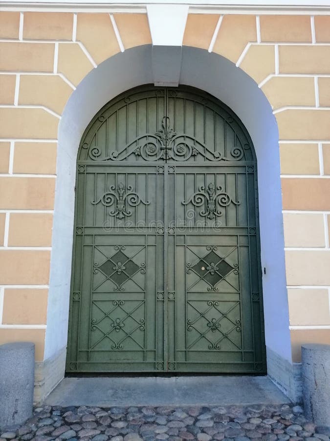 Gate with Patterns on Cathedral Square Stock Image - Image of building ...