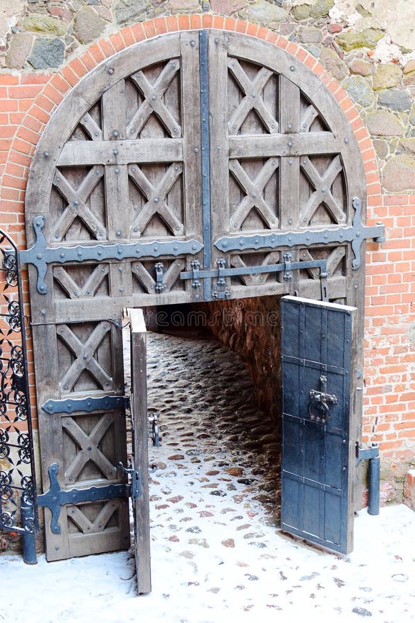 Open gate to the castle stock photo. Image of detail - 36941766