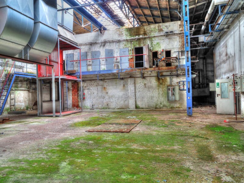 Old fuse box factory stock image. Image of demolition - 193385779