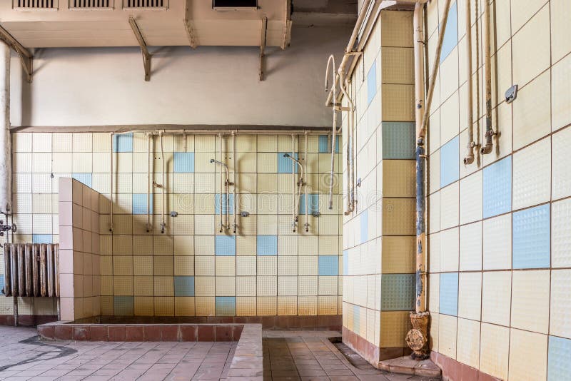 Old GDR Shower Room Symbolic Stock Image - Image of restoration, home ...