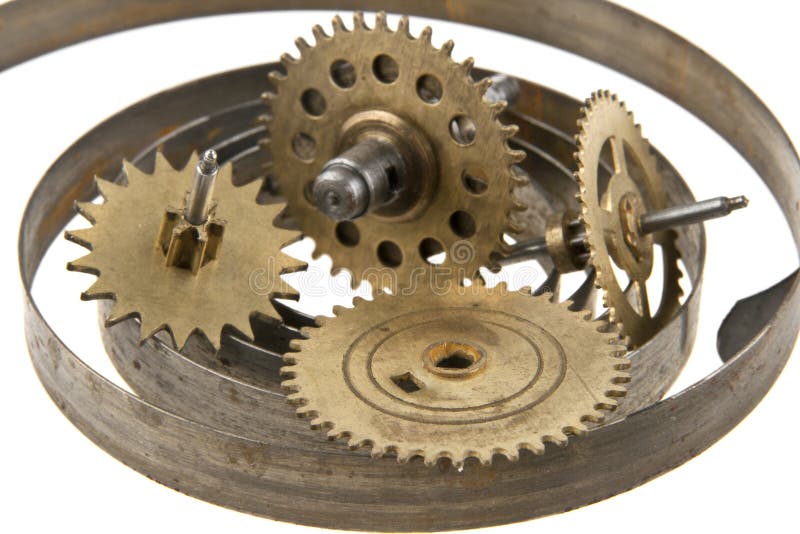 Old gear isolated on white stock photo. Image of motor - 113373878