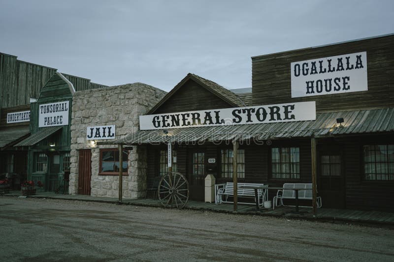 Old General Store, Ogallala, Nebraska Editorial Stock Image - Image of machine, spoke: 271253924