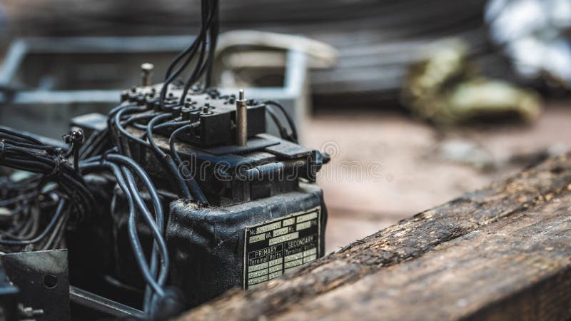 Old Generating Electrical Power Transformer Stock Photo - Image of ...