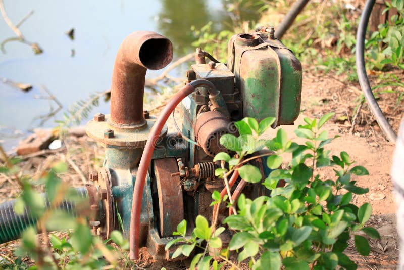 Old generator stock image. Image of decoy, metal, plants - 61786027